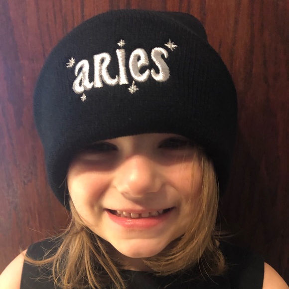 Aries zodiac | Accessories | Adult Unisex Aries Black Beanie Gift Nwt ...